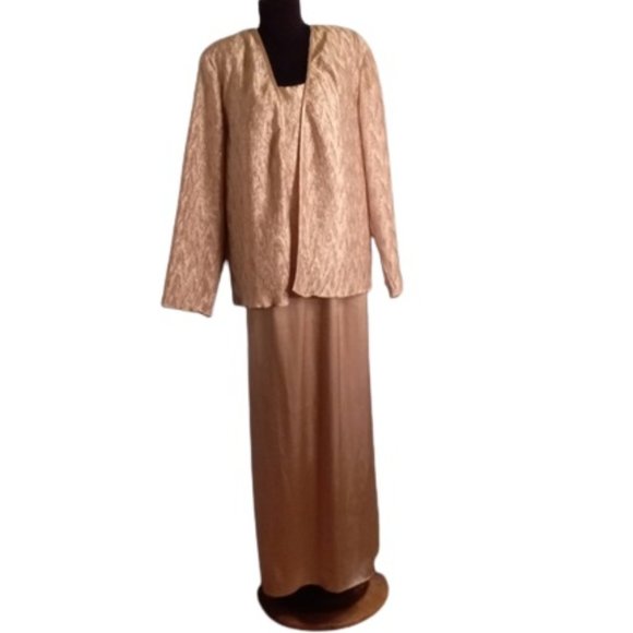 Patra | Dresses | Patra Woman 8 Evening Gold Gown With Matching Jacket ...